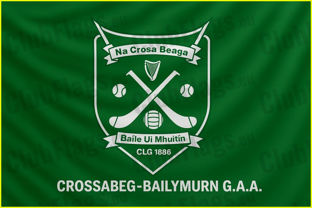 Crossabeg Ballymurn GAA Club Stick Flag with Pole – Club Flags