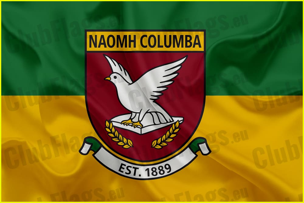 Naomh Columba GAA Club Flag with Wooden Stick – Club Flags